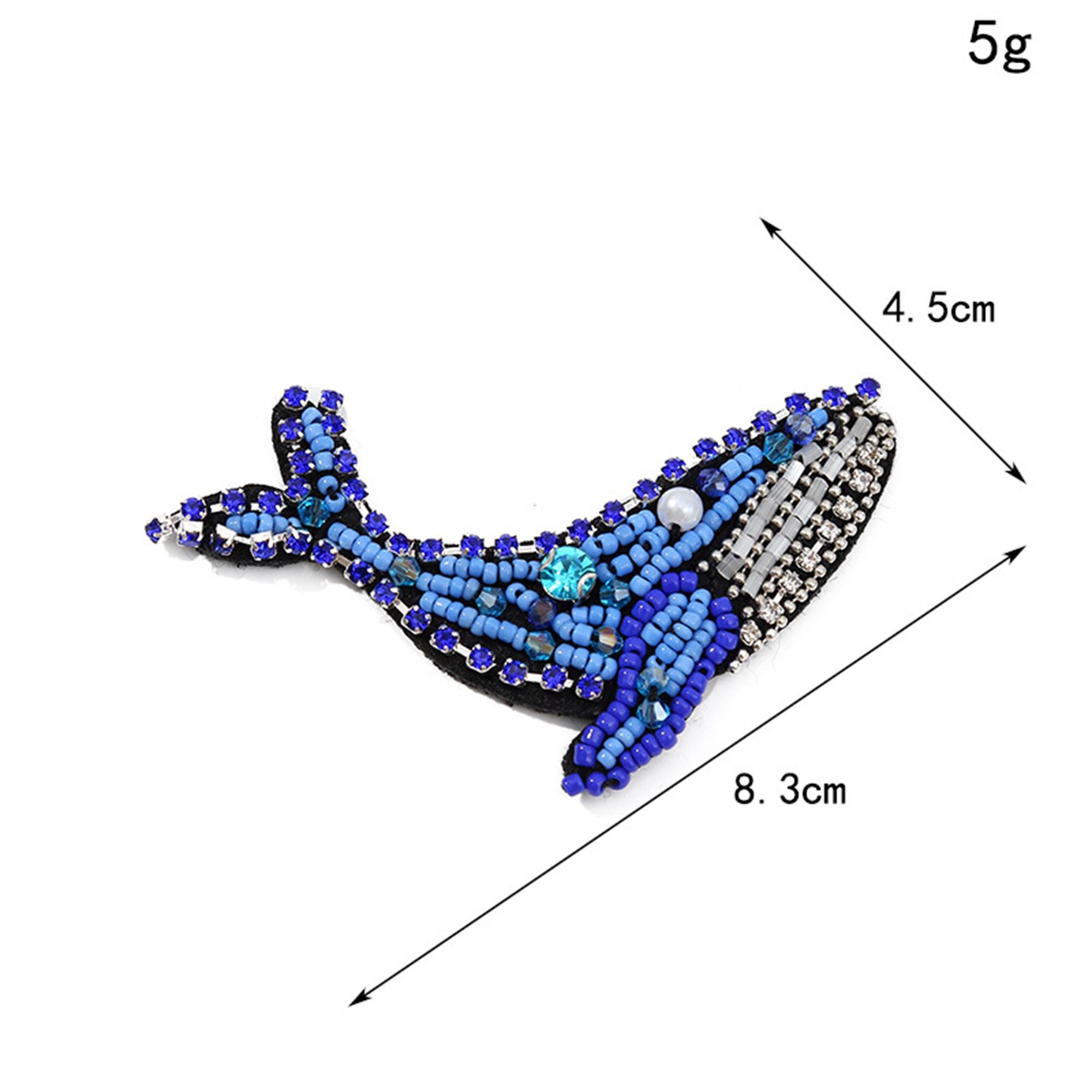 Sea Animals Beaded Rhinestone Applique Sew Patches, Ocean Creatures ...