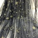 Gold Moon Stars Pattern Mesh Netting Fabric Navy / Gray Mesh - Etsy
