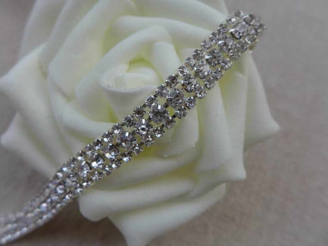 9mm Rhinestone Chain Crystal Bridal Trim Chain for Gown Belt | Etsy