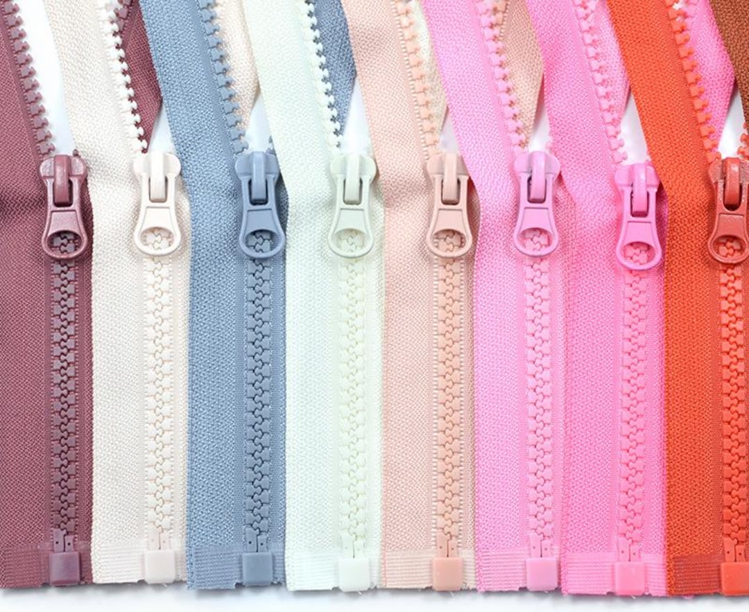 16 Colors - Reversible Separating Zipper, Resin Zipper for Women Warm ...