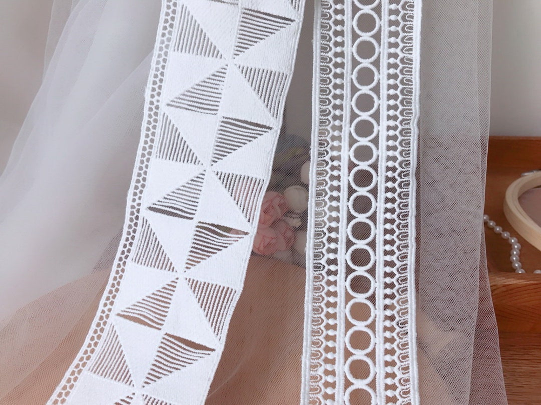 Chic Lace Trim, Triangular Trim Lace, Crochet Style Circle Lace Trim ...