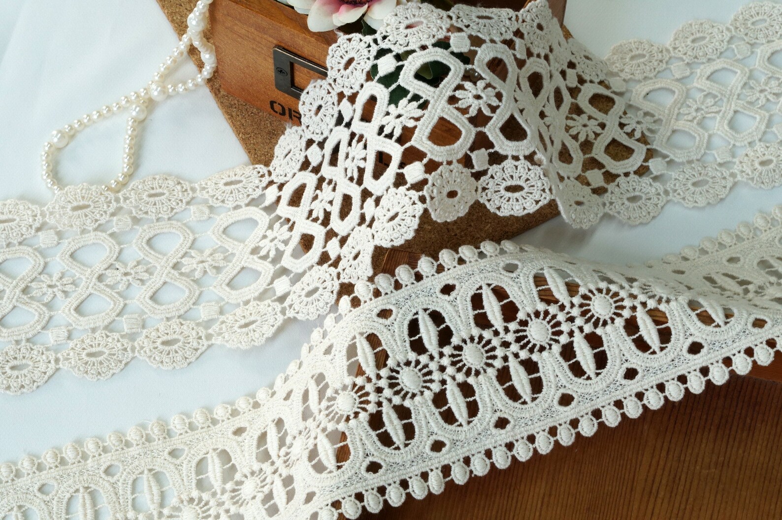 Beige Cotton Crochet Lace Trim for Boho Dress Collars - Etsy