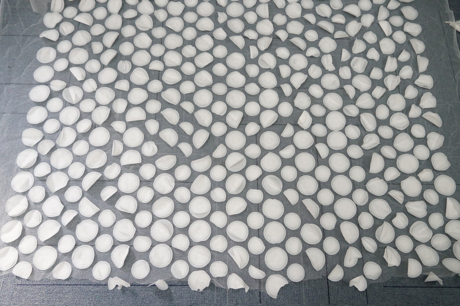 3D Circle Design Mesh Fabric Organza Circle Fabric for Prom | Etsy