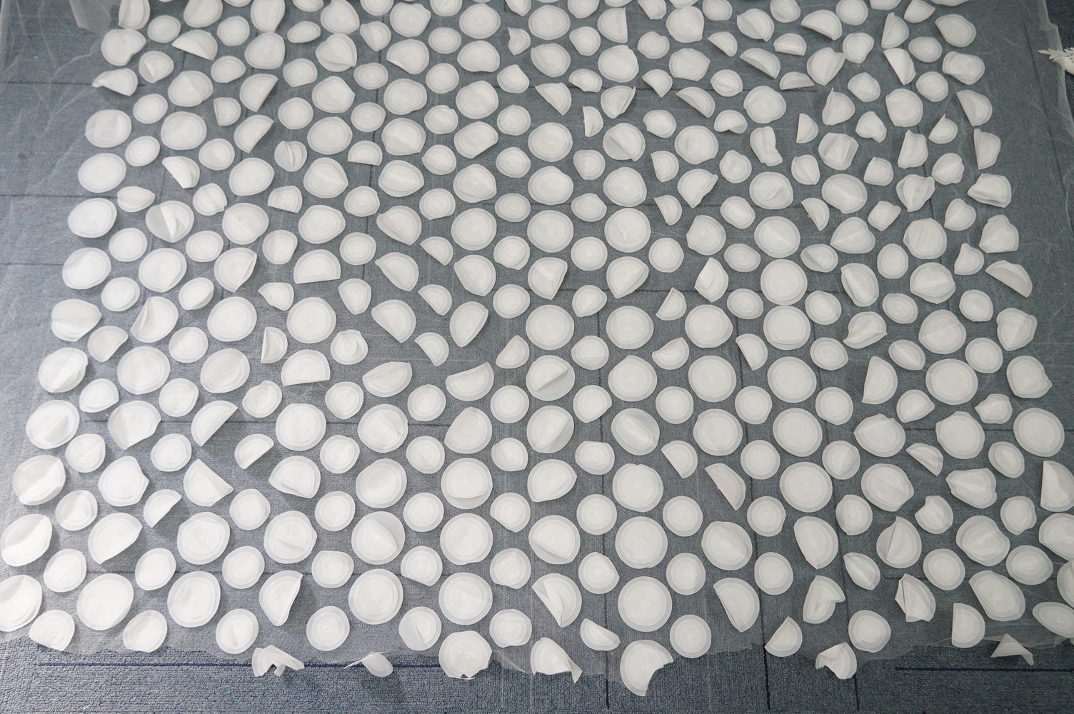 3D Circle Design Mesh Fabric Organza Circle Fabric for Prom | Etsy