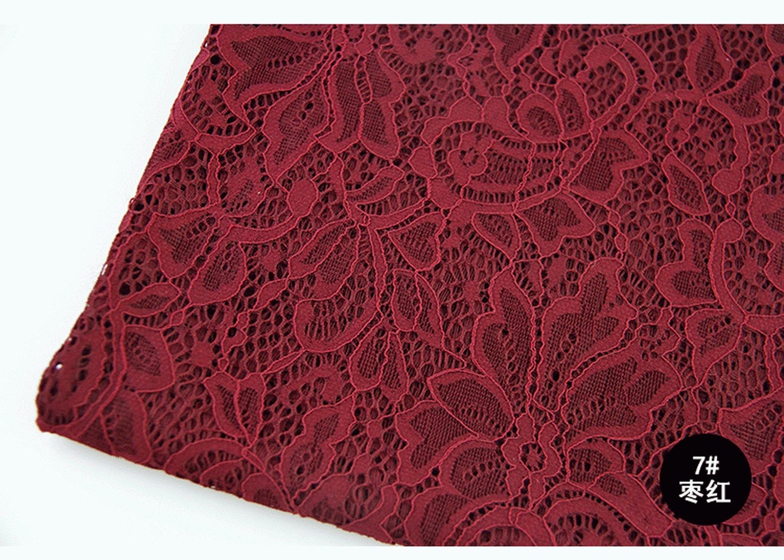 12 Color - Stretch Fabric, 59" Wide Elastic Floral Lace, Evening Dress ...