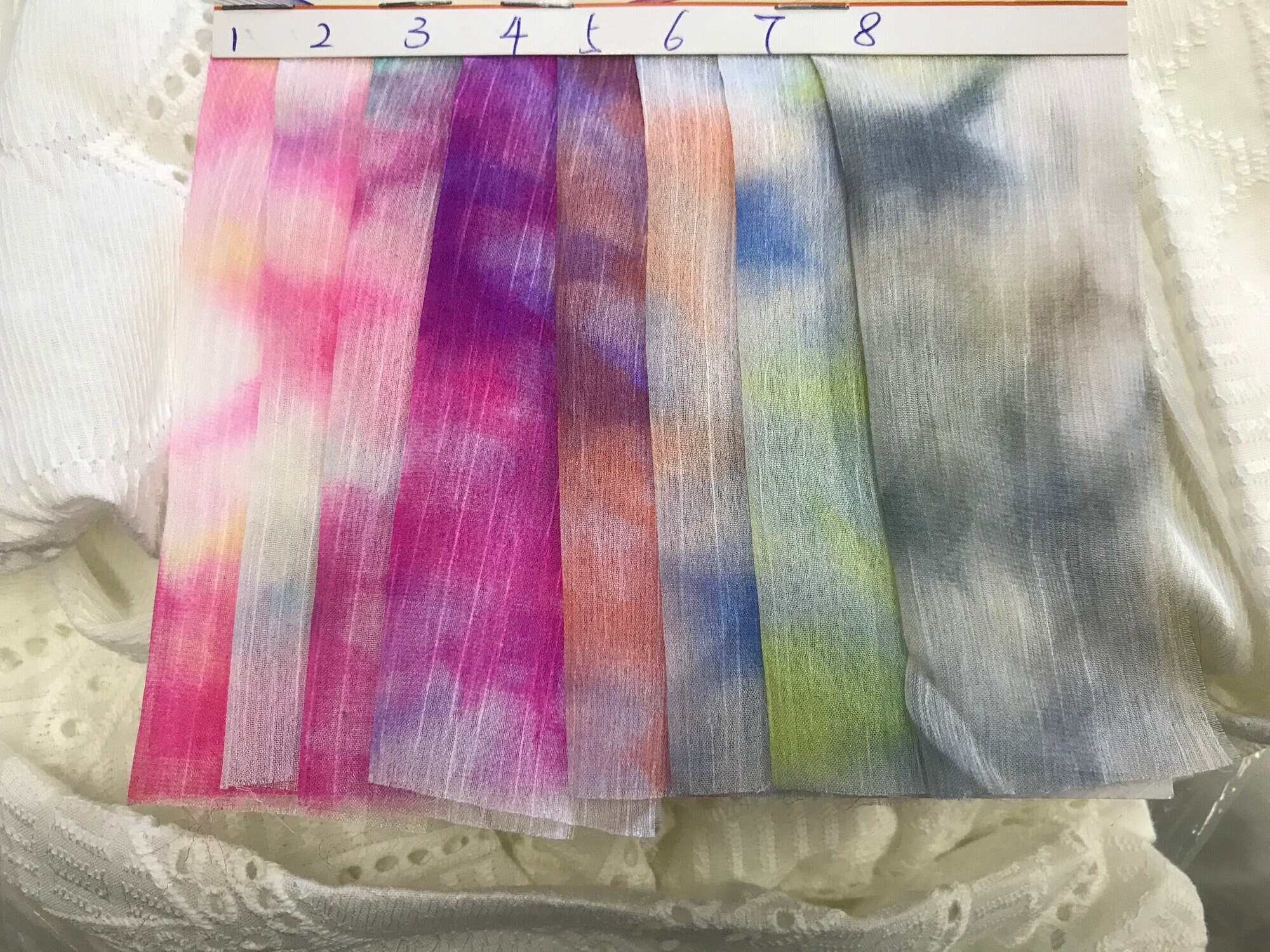 Silk Fabric Sheer Tie Dye Silk Lace Fabric for Prom Dress | Etsy