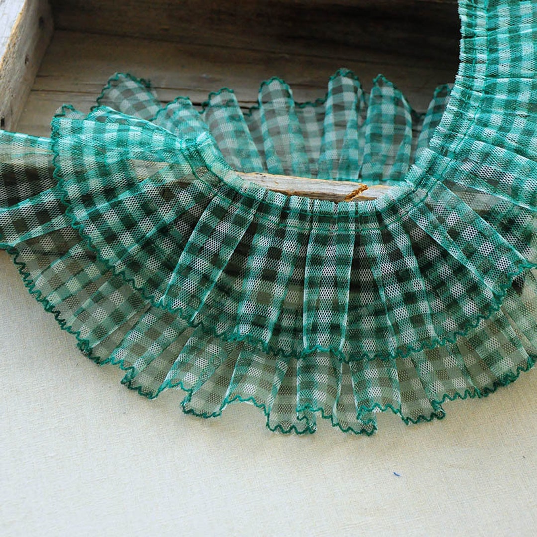 Ruffled Printed Plaid Lace Trim for Weddings, Baby Tutu Dress, Cakes ...