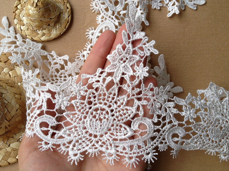 Exquisite Venise Lace Trim off White Retro Floral Trim 4.92 Inches Wide ...