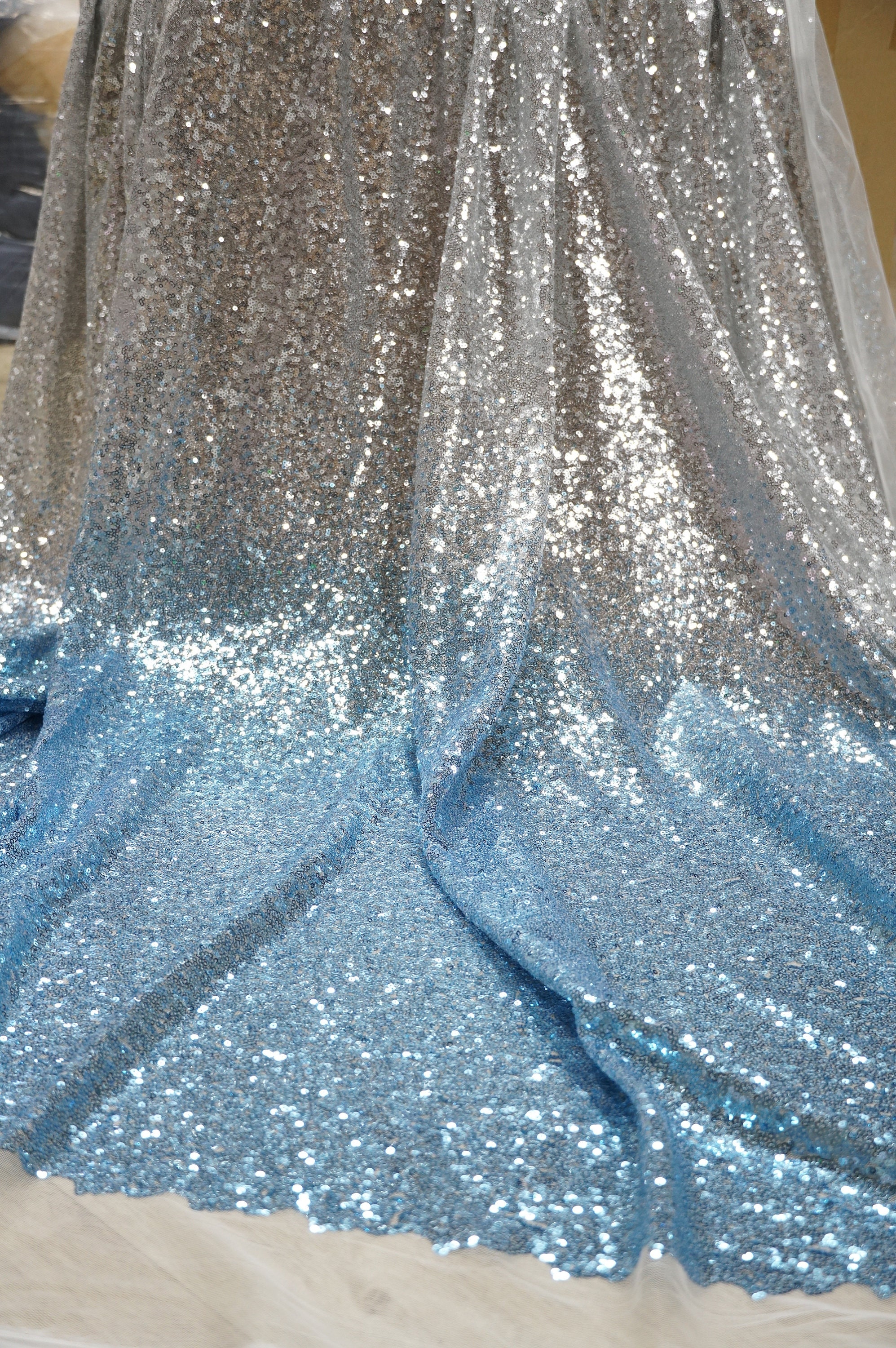 Light Blue Sparkle Fabric