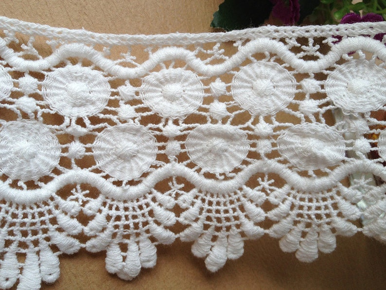 White Vintage Cotton Embroidery Lace Lace Bridal Lace - Etsy