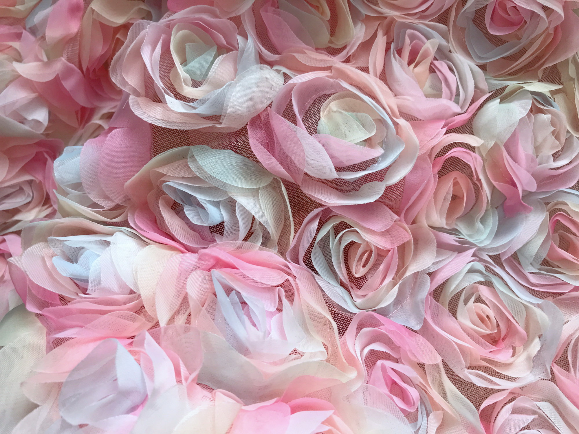 Gorgeous 3D Chiffon Roses Colorful Flower Embroidery Wedding | Etsy