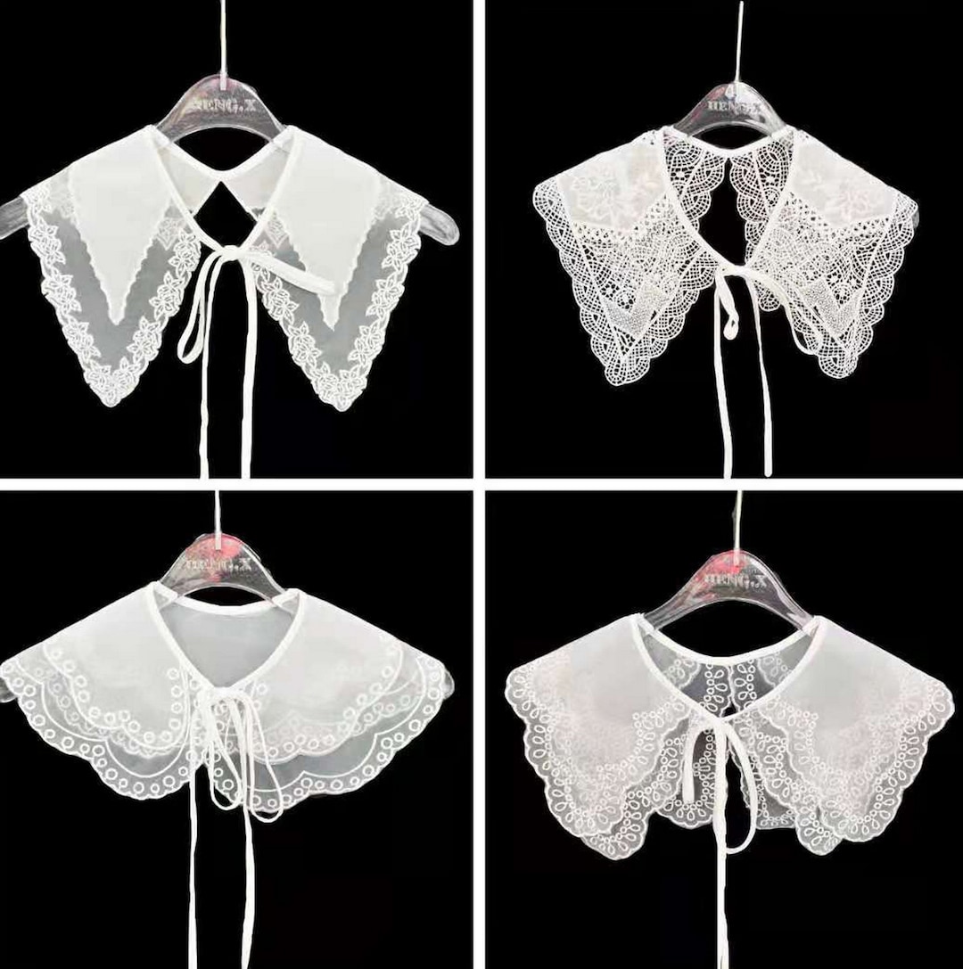 Lace Collar / Embroidery Lace Neckline Collar / Removable Fake Collar ...
