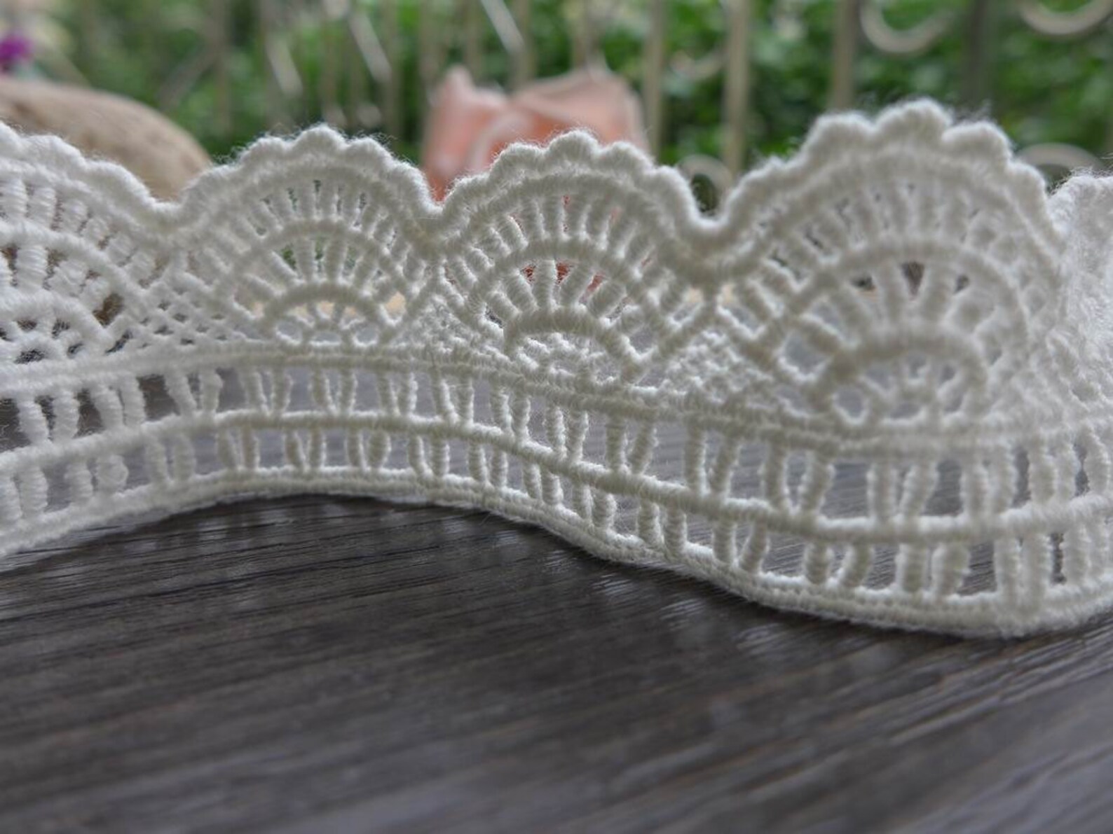 1.3 Wide Cotton Scalloped Lace Trim in off White for | Etsy