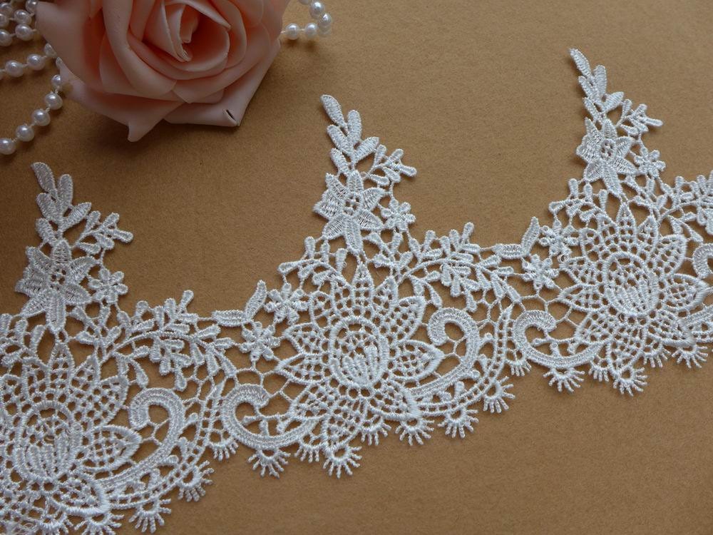 BEAUTIFUL Bridal Ivory Lace Trim, Venice Floral Lace Trim, Wedding ...