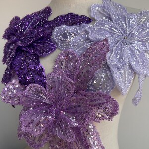 3D Applique Beaded Embroidered Flower Applique for Lyrical Dance ...