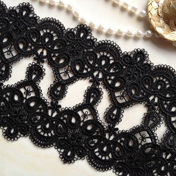 Black Lace Trim - Etsy