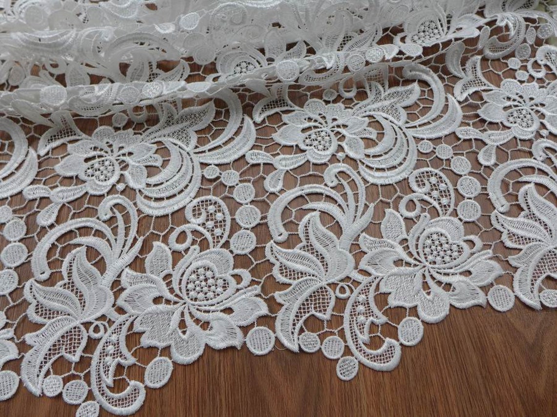 Venise Lace Fabric Guipure Lace White Fabric Wedding Dress - Etsy