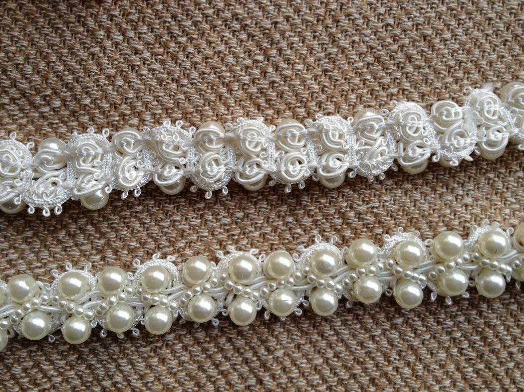 Pearl Beads Lace Trim in Ivory for Wedding Bridal Sash - Etsy