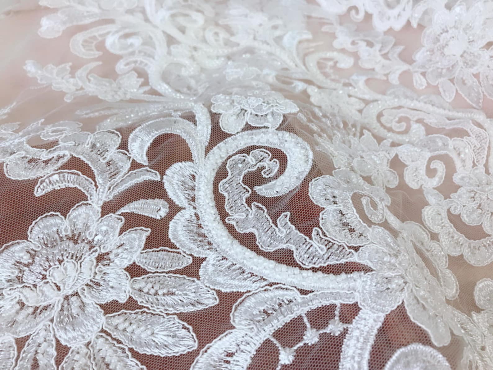 Gorgeous Embroidered Lace Ivory Heavy Beaded Wedding Lace - Etsy