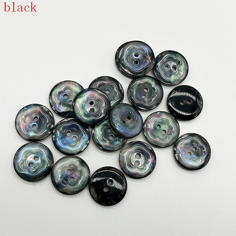 Glossy Buttons Shimmer Round Buttons Clothing Sewing Accessory - 20 Pcs ...