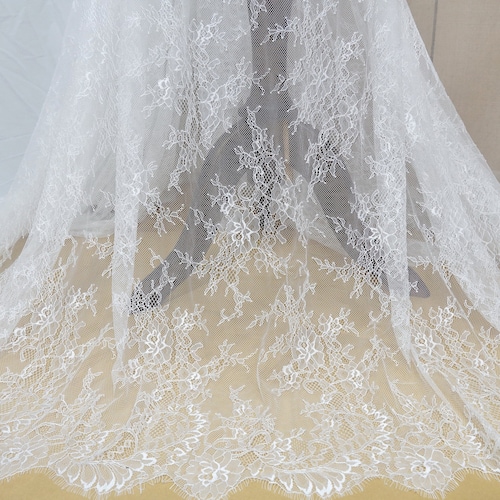 Off White Chantilly Lace Fabric for Bridal Dress - Etsy