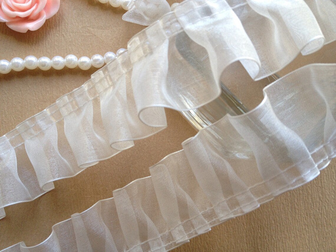 SALE off White Ruffled Ribbon for Hair Bows Headbands Sewing | Etsy