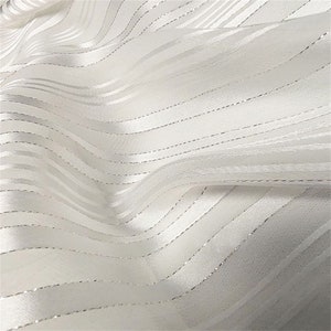 Soft Chiffon Fabric With Silver Stripe Fabric for Bridesmaid Dress ...