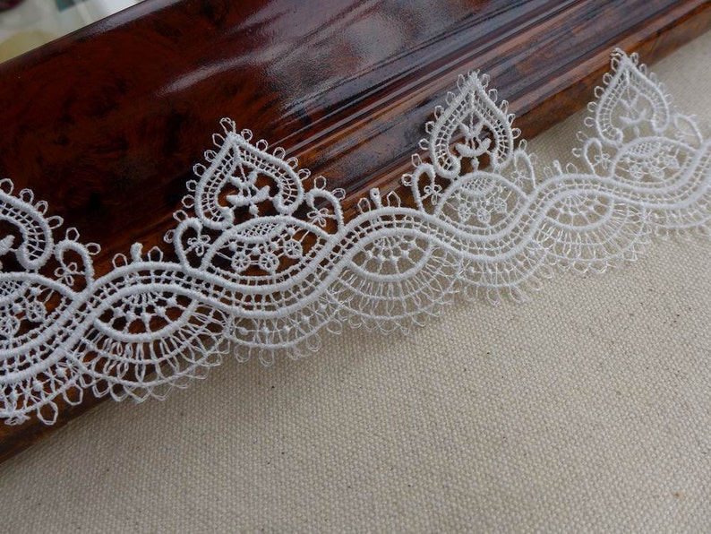 Delicate White Lace Fabric Trim Vintage White Lace Trim for - Etsy