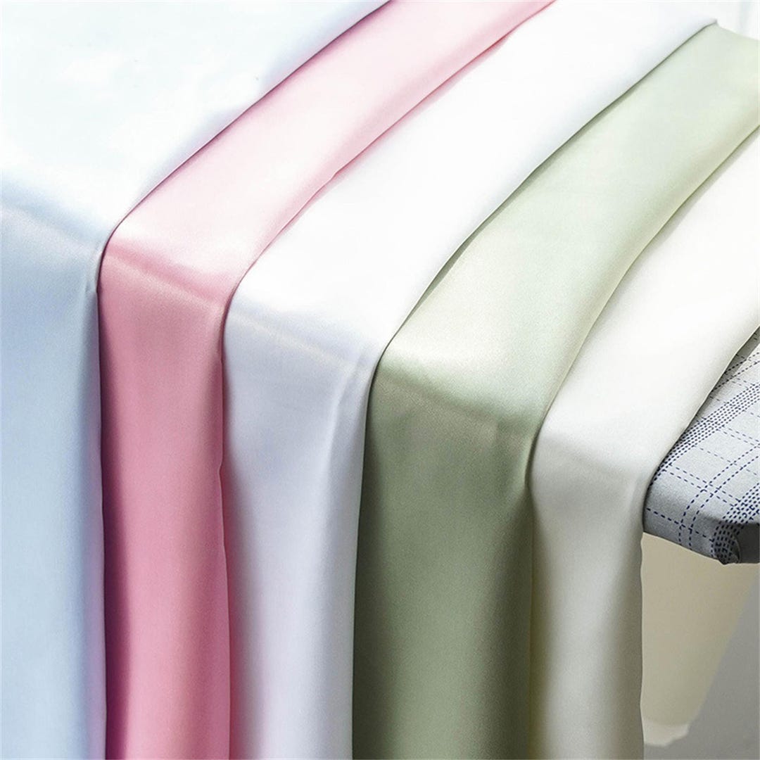 31 Colors Soft Silky Satin Fabric by the Yard, Bridal Satin Fabric 59 ...