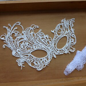 Beautiful Queen Lace Mask, White Wedding Mask, Masquerade Ball Mask ...