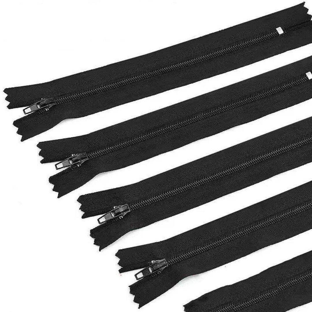 Nylon Separating Zipper, Black / off White Open-end Auto Lock Zipper ...