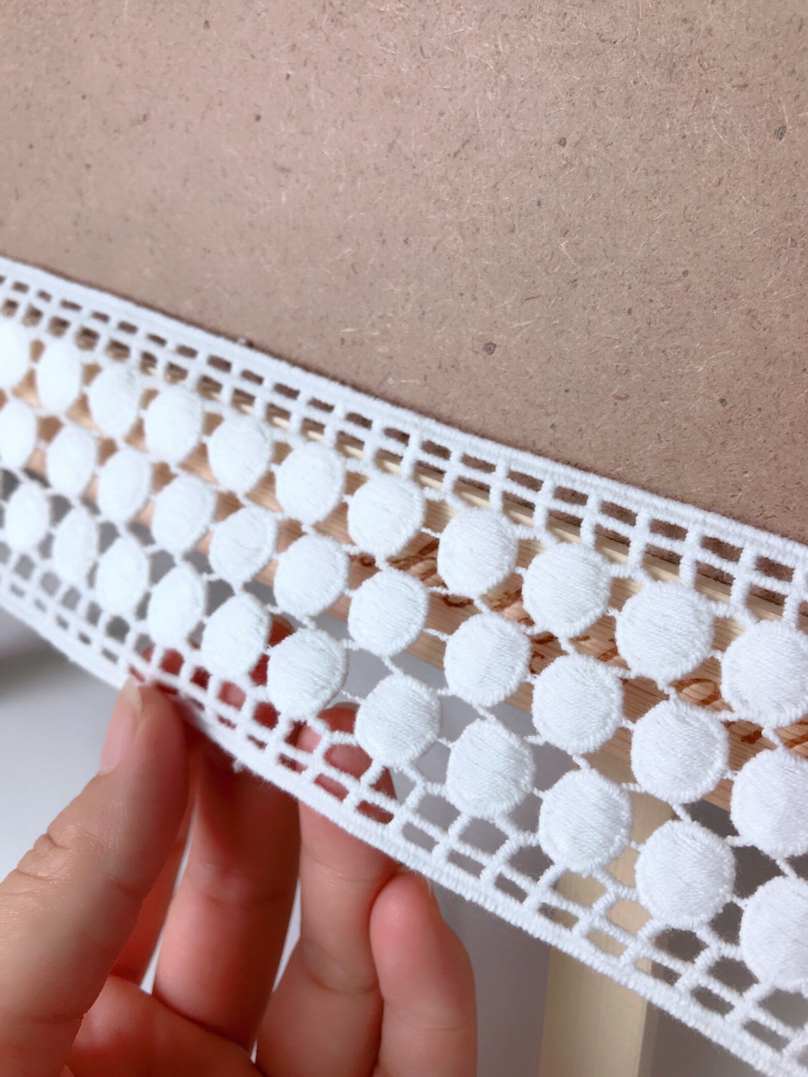 Lace Trim Crochet Cotton Lace Retro Polka Dot Lace off | Etsy