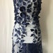 3D Rose Flower Fabric, Navy Blue Lace Fabric, Floral Leaf Lace Fabric ...