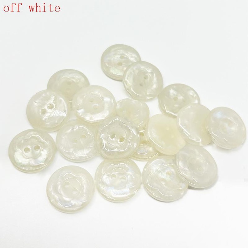 Glossy Buttons Shimmer Round Buttons Clothing Sewing Accessory - 20 Pcs ...