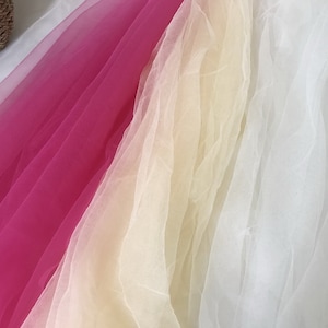 Soft Tulle Fabric 63" Wide Illusion Nylon Tulle for Veils, Birdcage ...