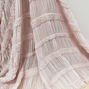 Soft Stretch Frilly Fabric Light Pink Ruffled Chiffon Fabric for Ball ...