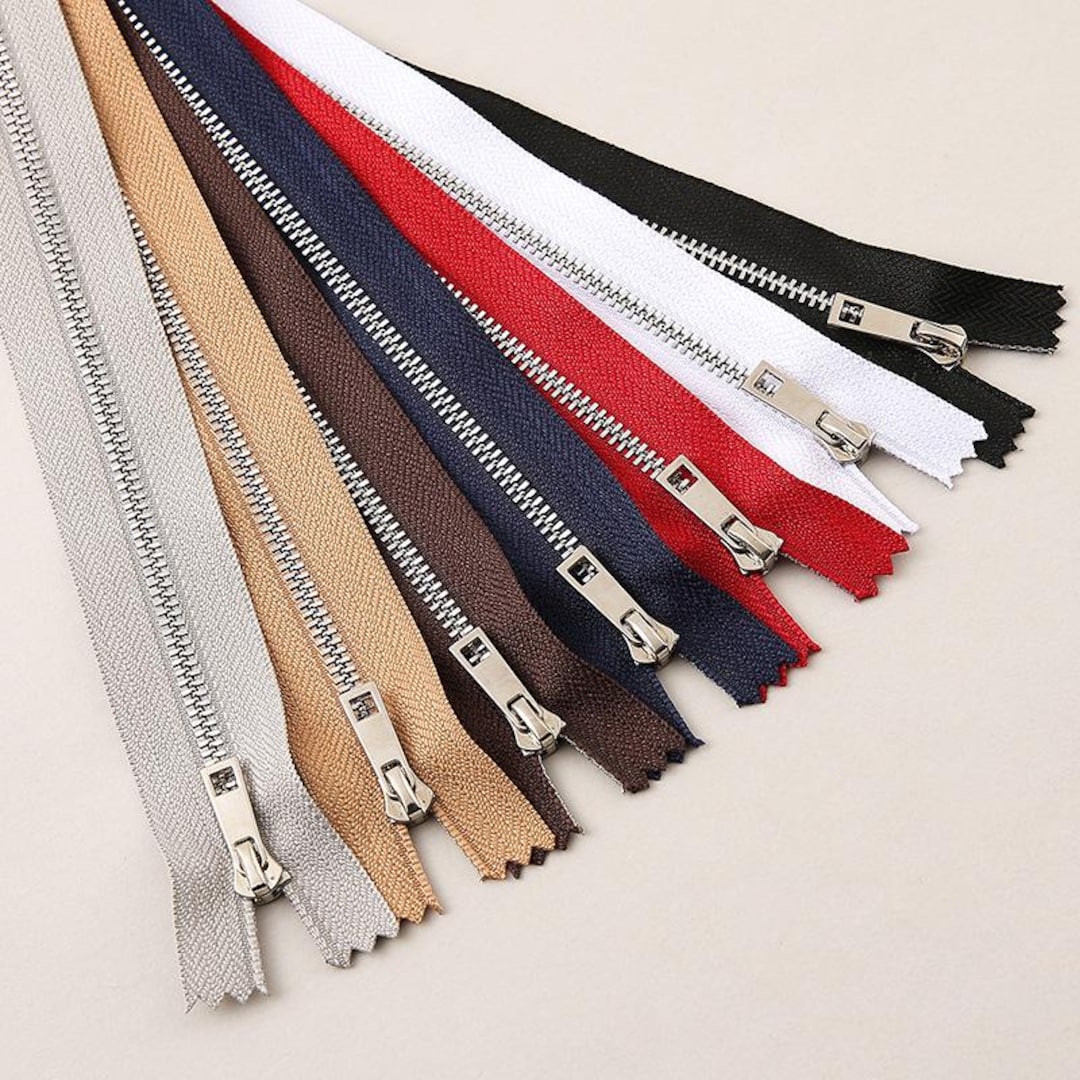 7 Colors - Separating Metal Zippers, Teeth Zipper for Doll Making ...