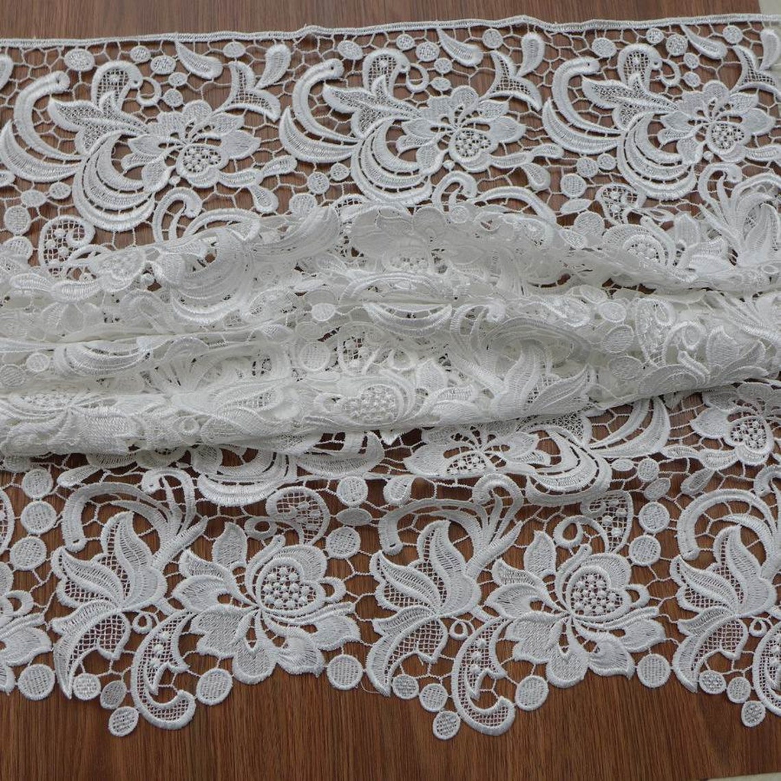 Venise Lace Fabric Guipure Lace White Fabric Wedding Dress - Etsy