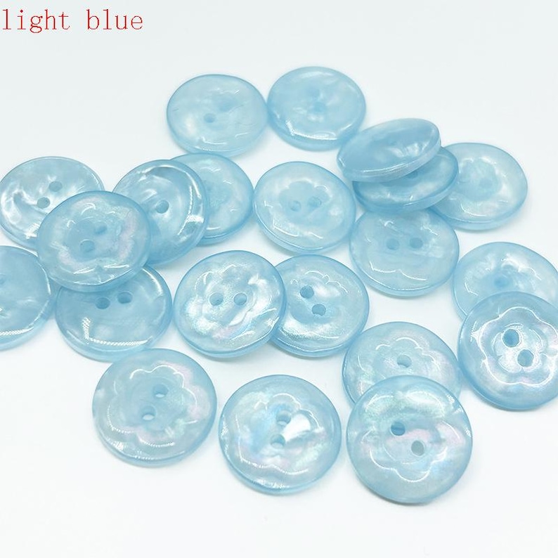 Glossy Buttons Shimmer Round Buttons Clothing Sewing Accessory - 20 Pcs ...