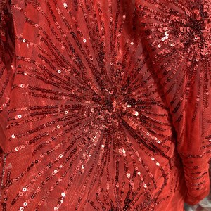 Chic Fireworks Design Lace Sequins Embroidered Mesh Fabric for Wedding ...