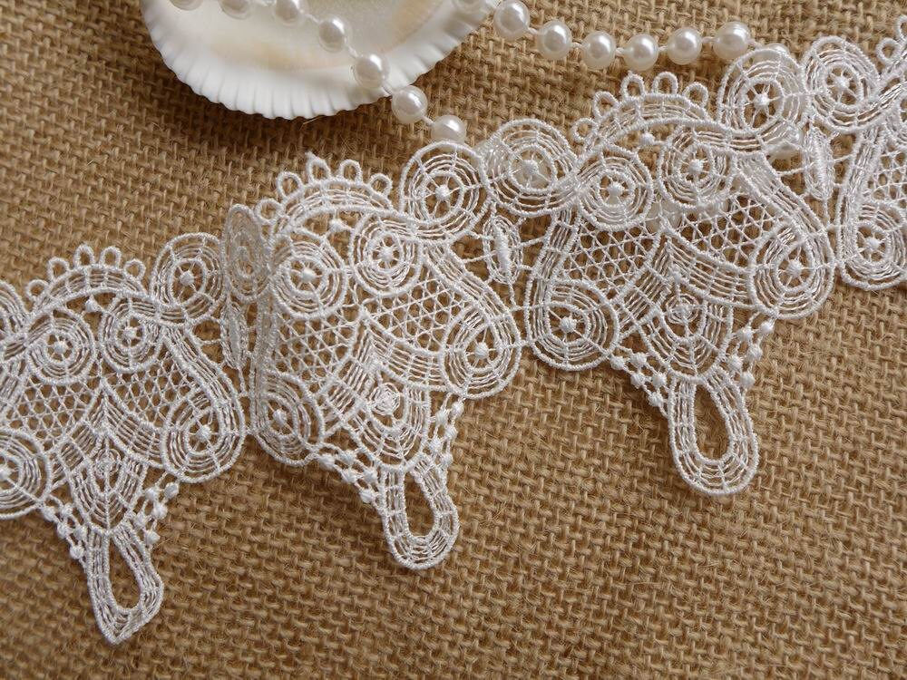 Exquisite Venise Lace Trim Bridal White Lace Crown Lace | Etsy