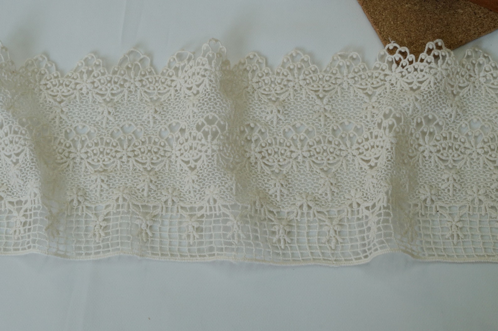 Cotton Trim Crochet Style Lace Trim Beige Cotton Scalloped - Etsy