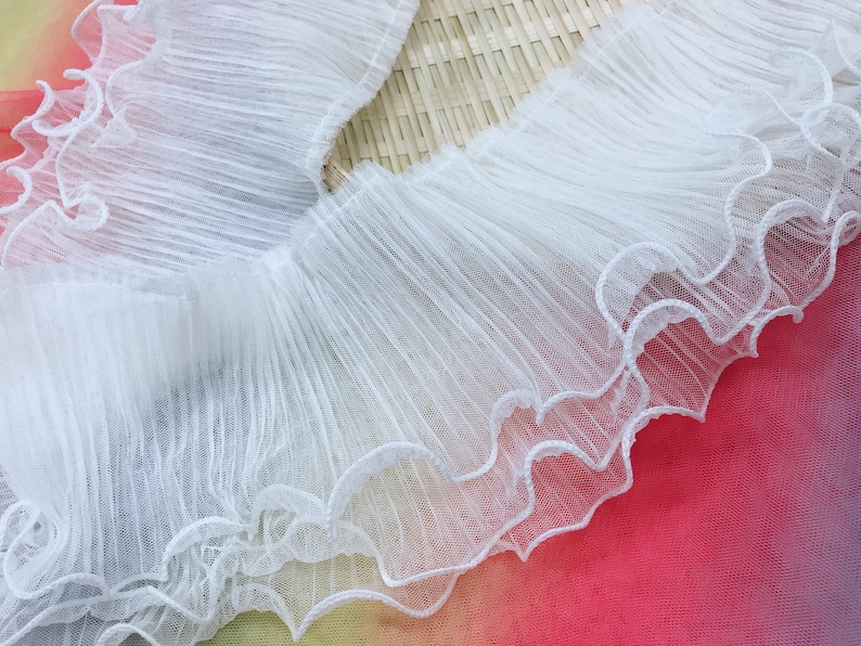 Multi-layered Ruffled Trim Off white Stretch Ruffled Lace | Etsy