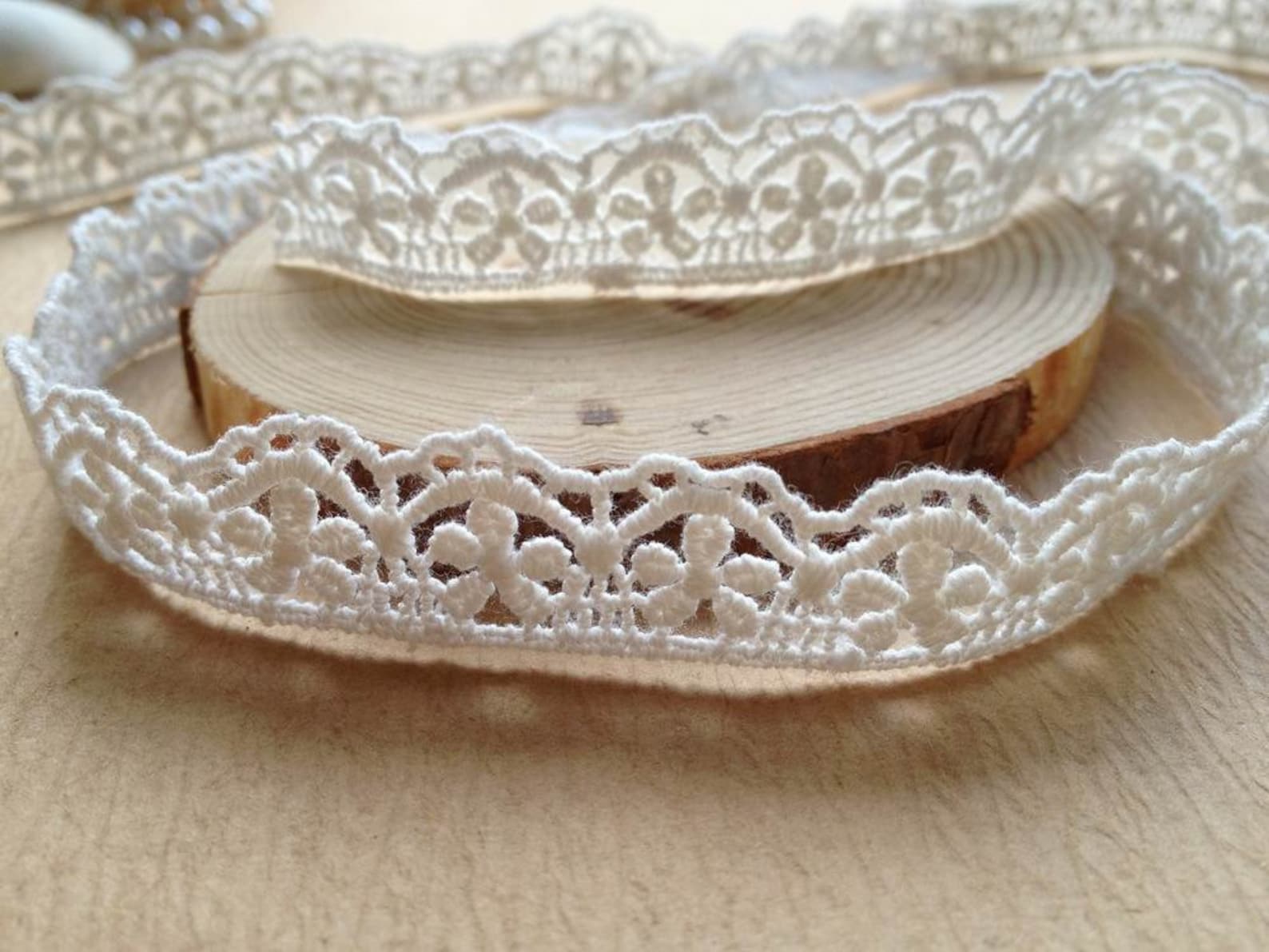 White Cotton Lace Trim Cotton Net Lace Ribbon Trim Mini | Etsy