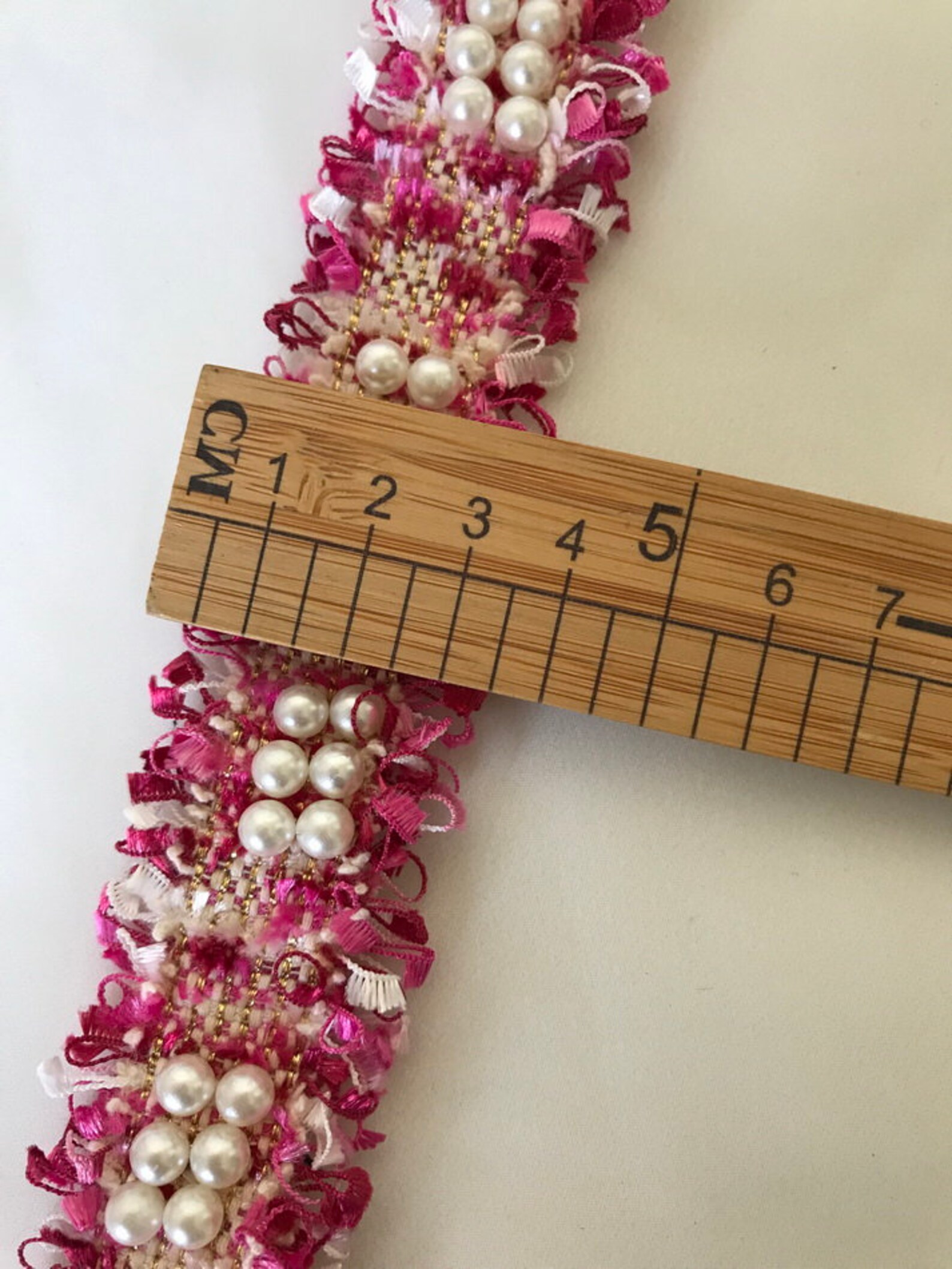 Beaded Sewing Trim Chic Pearl Beads Trimming Lace for | Etsy