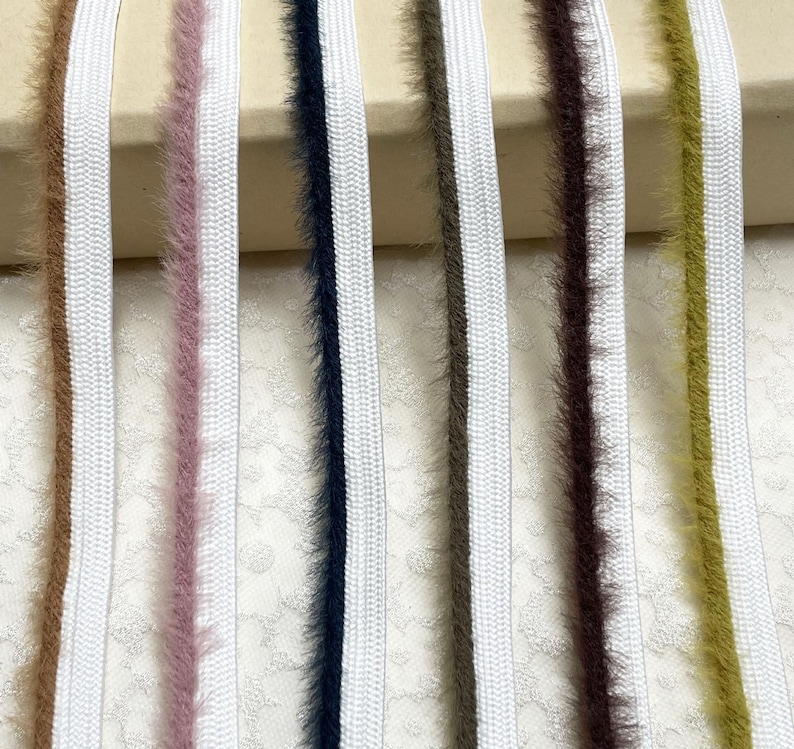 21 Colors - Faux Rabbit Fur Trim, Piping Trim Cord With Pile for Cuff ...