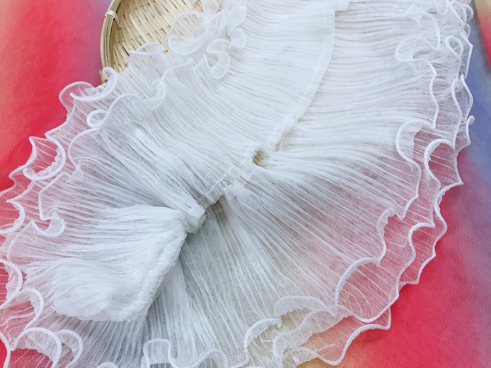 Multi-layered Ruffled Trim Off white Stretch Ruffled Lace | Etsy