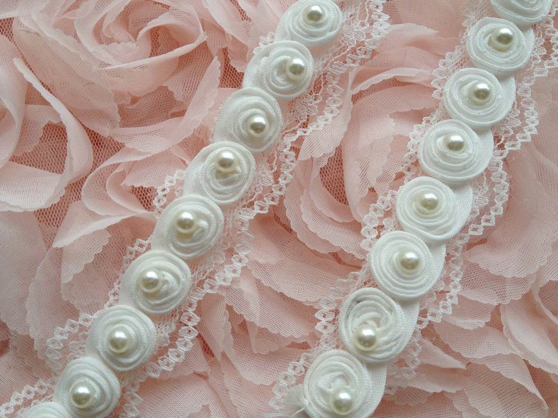 Vintage White Pearl Lace Wedding Bridal Pearl Lace Newborn - Etsy