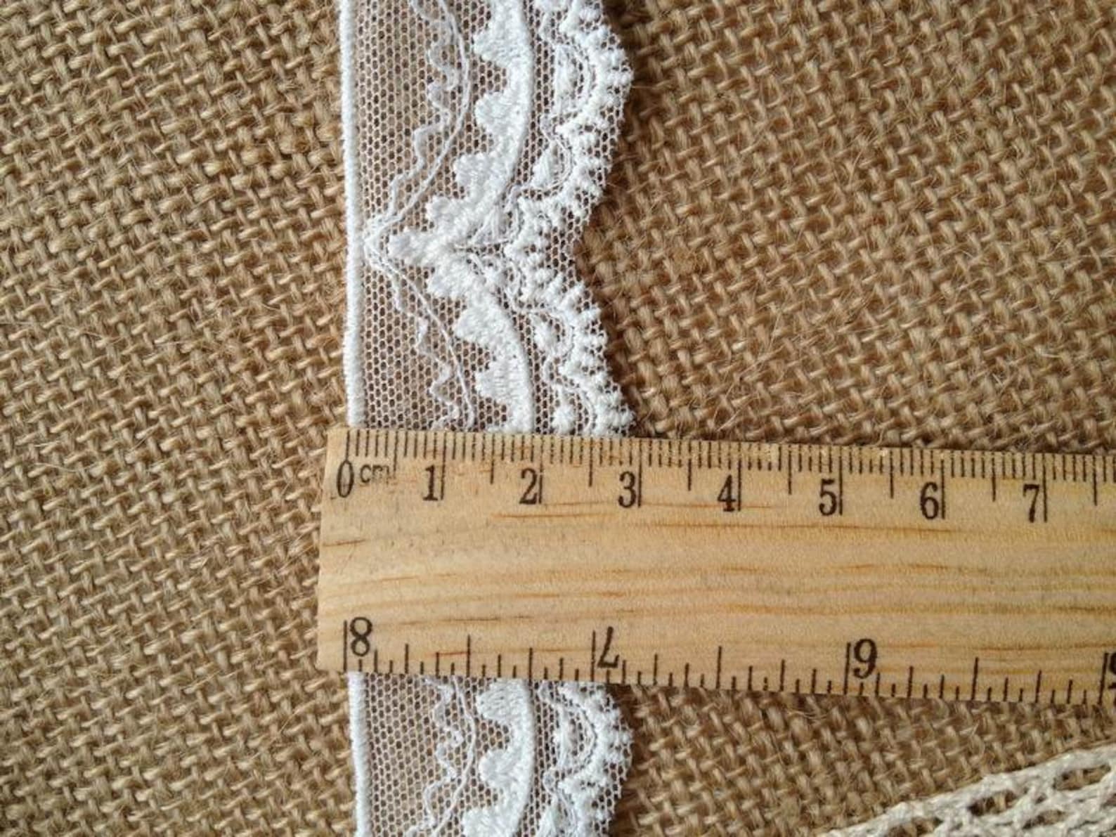 White Thread Lace Embroidered Lace Trim for Bridal Baby - Etsy
