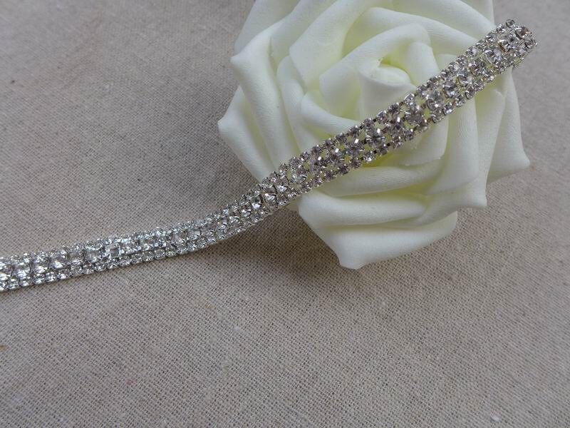 9mm Rhinestone Chain Crystal Bridal Trim Chain for Gown Belt | Etsy